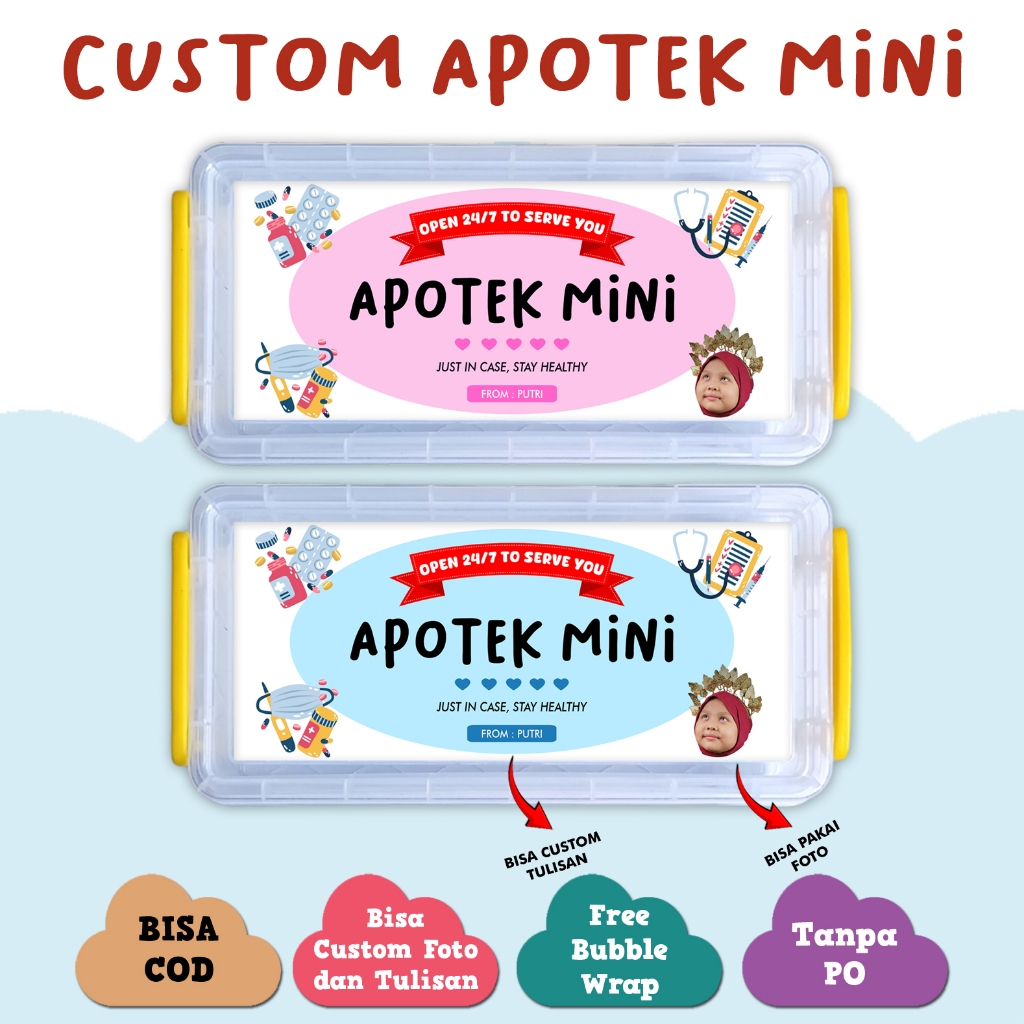 Jual Custom Box Apotek Mini P3K Travel Size Bisa COD Murah | Shopee ...