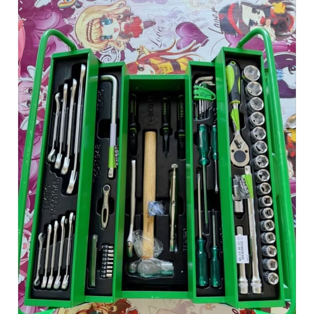 Jual Mekanik Tool Set 72 Pcs Merk Tekiro / Tools Box Set 72 Pcs ...