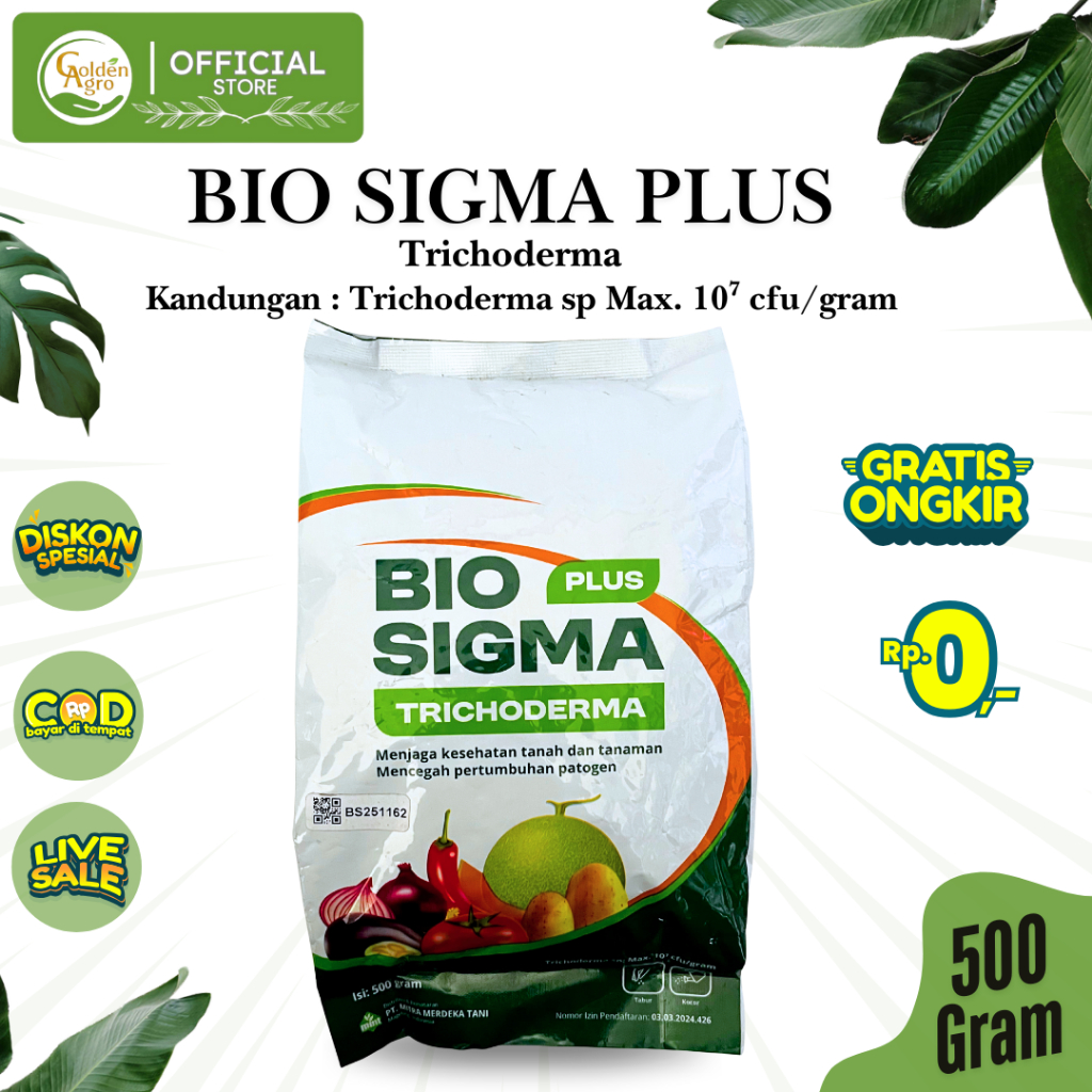Jual FUNGISIDA BIOSIGMA 500gr TRICHODERMA BIO SIGMA PLUS ORGANIK ...