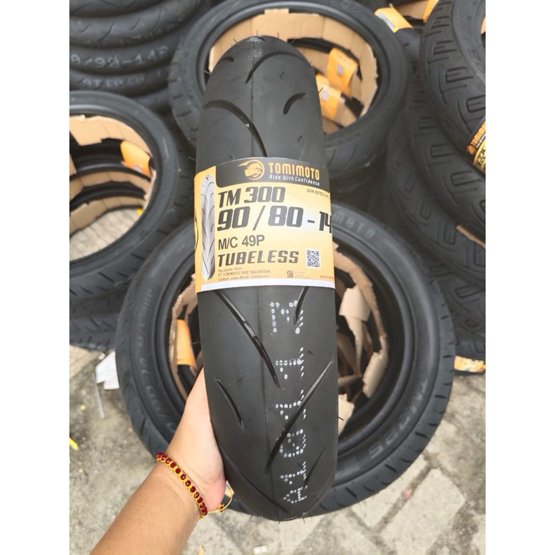 Jual Sepasang/Satuan Ban Motor Matic Tubeless TOMIMOTO TM300 Ring 14 Ukuran 90/80 100/80 Beat ...