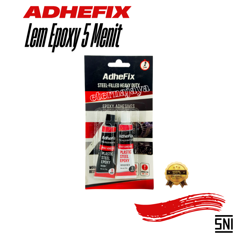 Jual ADHEFIX Lem Besi Campur Epoxy 5 Menit 58g | Shopee Indonesia