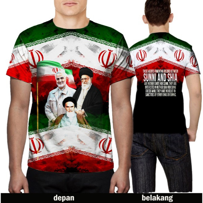 Jual IRAN - Kaos Baju IRAN Khomeini Flag Fullprint Custom Keren ...