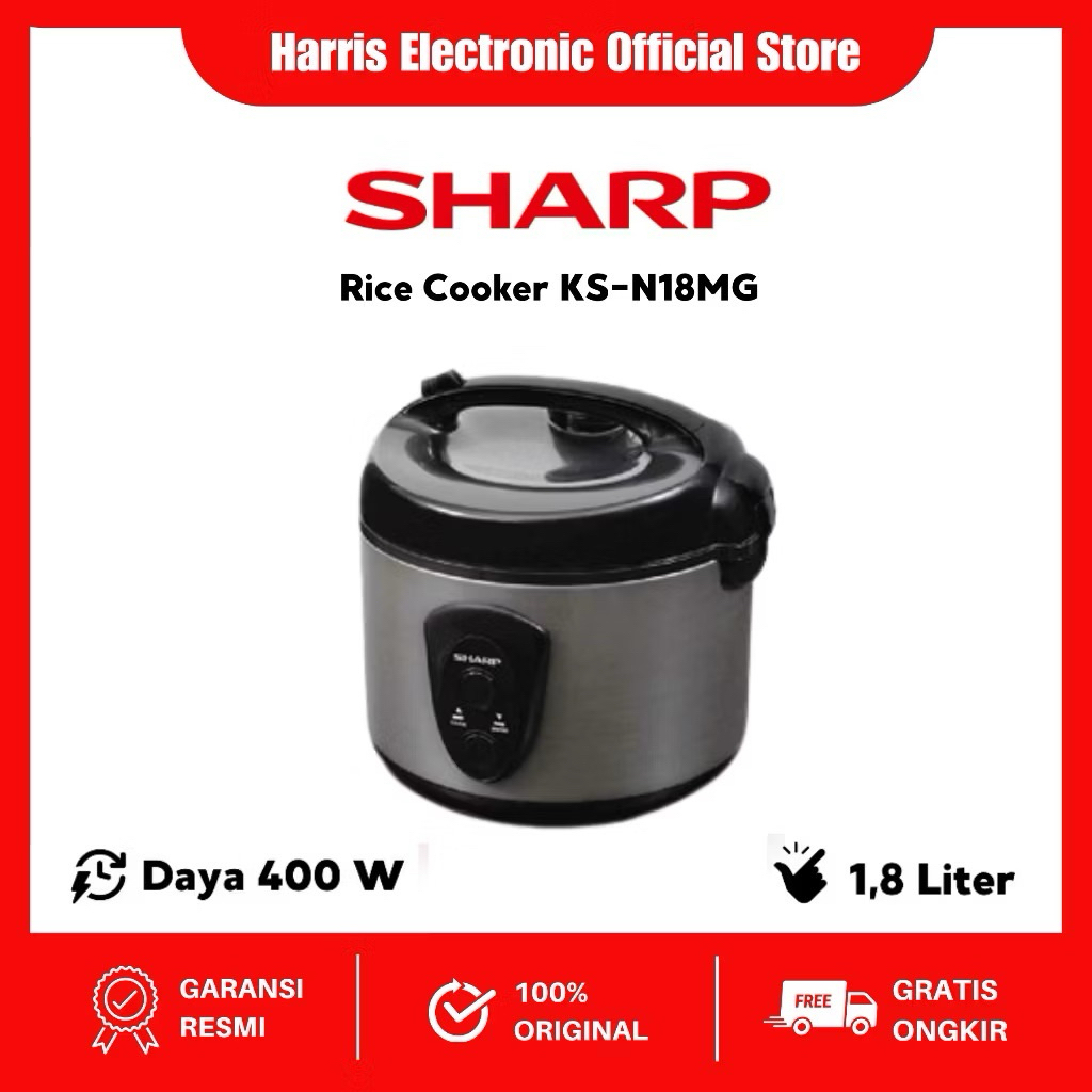Jual SHARP RICE COOKER MAGIC COM KS-N18MG RD / SL 1.8L Penanak nasi ...