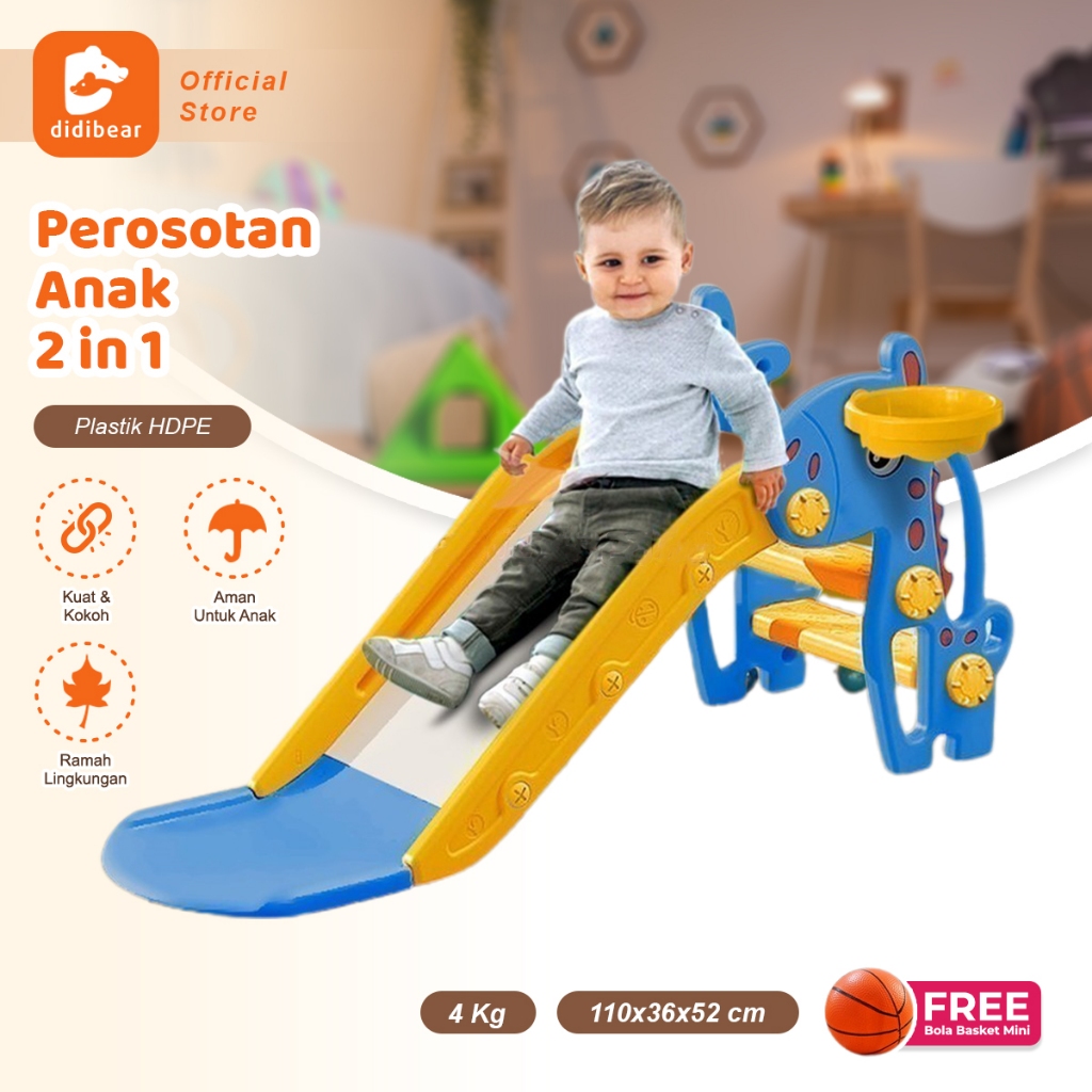 Jual Didibear MOLION Prosotan Anak Papan Seluncuran Jerapah Slide ...