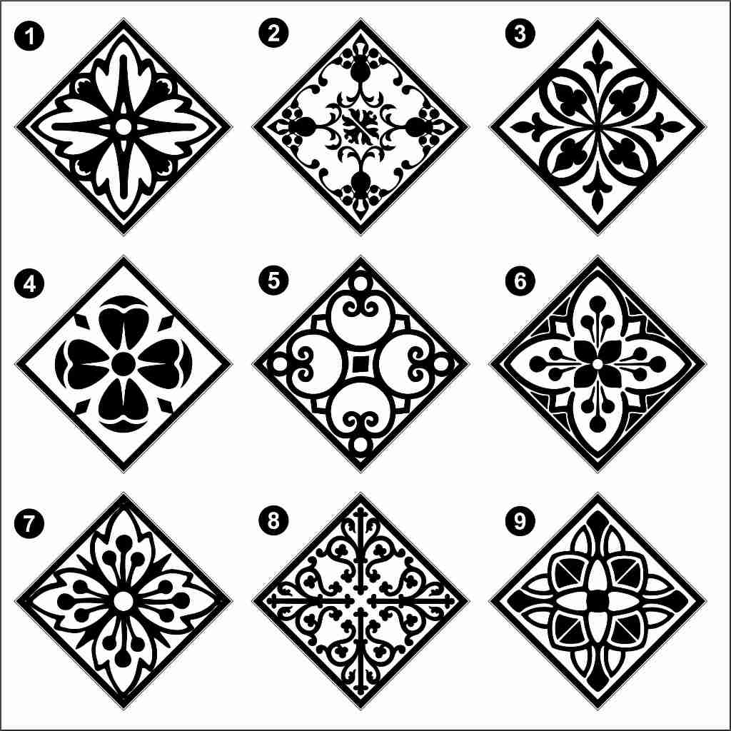 Jual ST - STIKER TEGEL / STICKER LANTAI / KERAMIK SUDUT HITAM KATALOG 1 ...