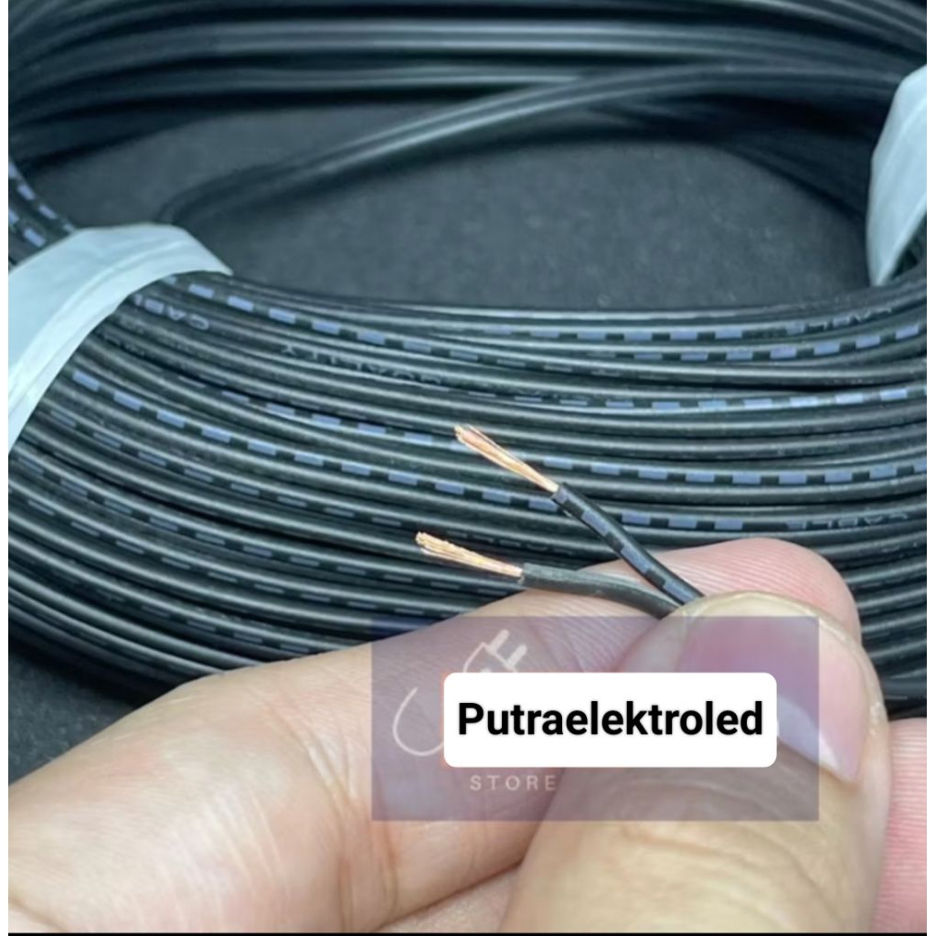 Jual Kabel Awg24 2x18 Serabut Jual Per/ 1meter Hitam - Kabel Awg 24 Hitam | Shopee Indonesia