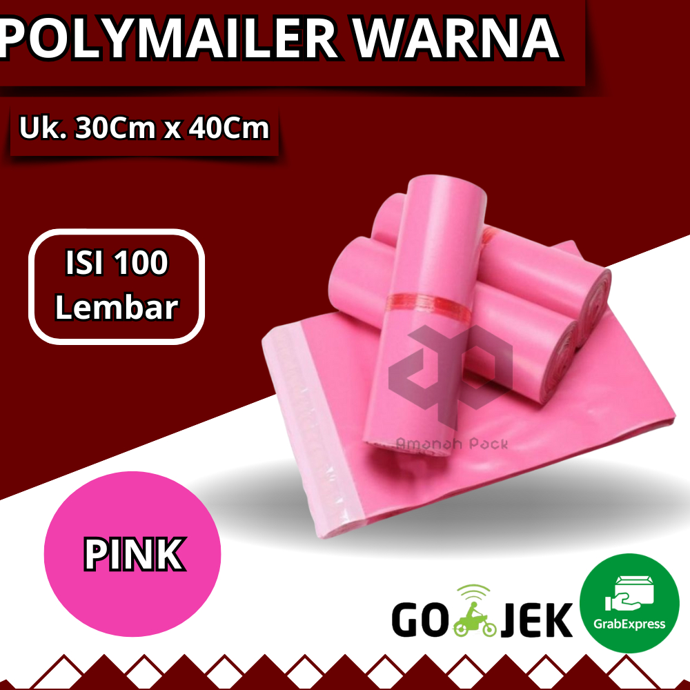 Jual PLASTIK POLYMAILER PINK 30x40 PLASTIK PACKING, ONLINE PACKING ...