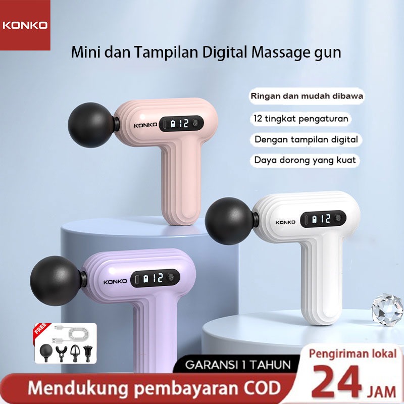 Jual 【NEW】KONKO Mini Alat Pijat Elektrik Massage Gun Pijat Getar ...