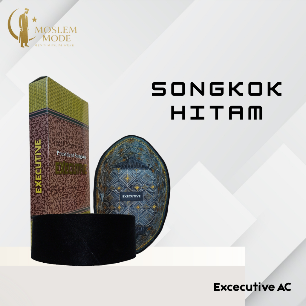 Jual Songkok Kopyah Peci Hitam Executive AC Asli 100% Original Songkok ...