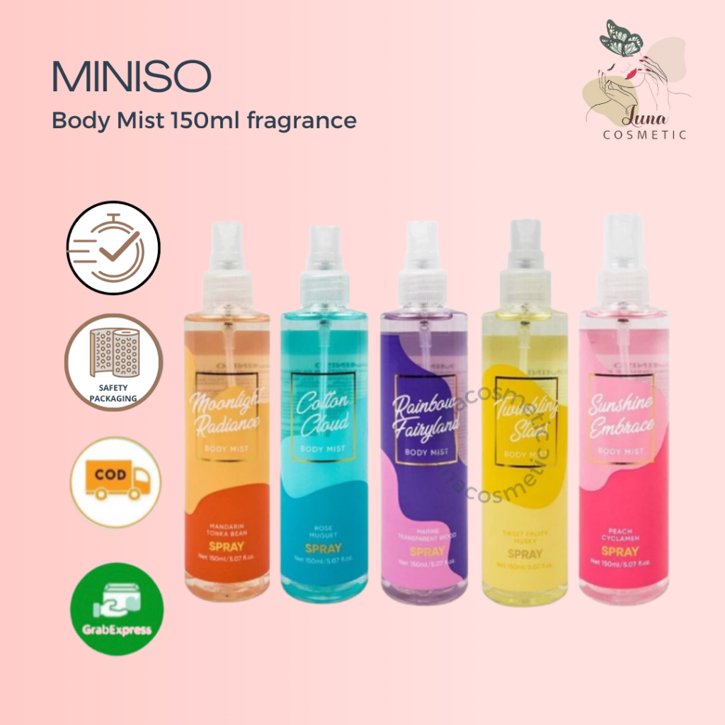 Jual Miniso Scented Products Body Mist 150ml fragrance | Shopee Indonesia