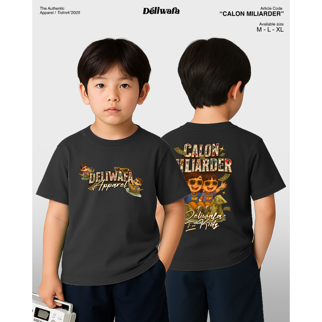 Jual Deliwafa - Calon Miliarder | T-SHIRT KIDS | Kaos Katun| Fashion ...