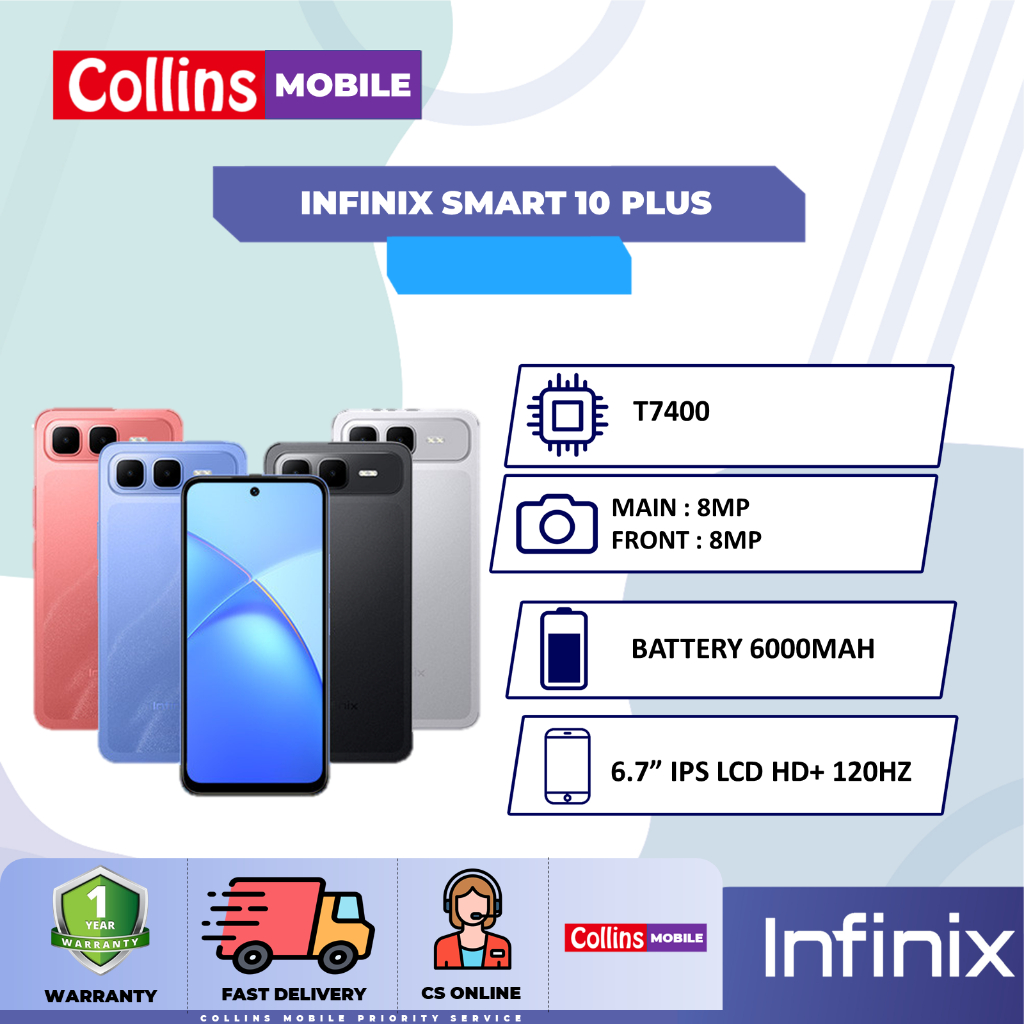 Jual [NEW LAUCNH] Infinix Smart 10 Plus 8/128GB - Up to 16GB Extended ...