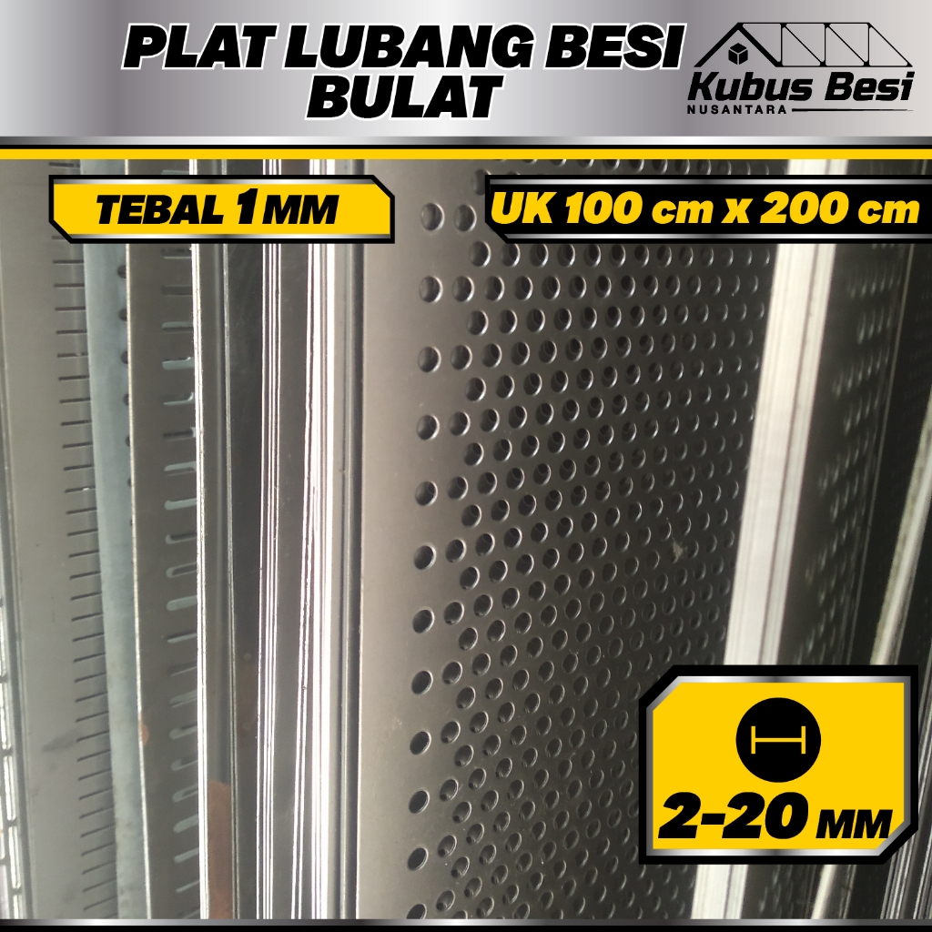 Jual 100x200 cm - Plat Lubang Bulat 2,3,4,5,6,7,8,9,10,12,14,16,18,20 ...
