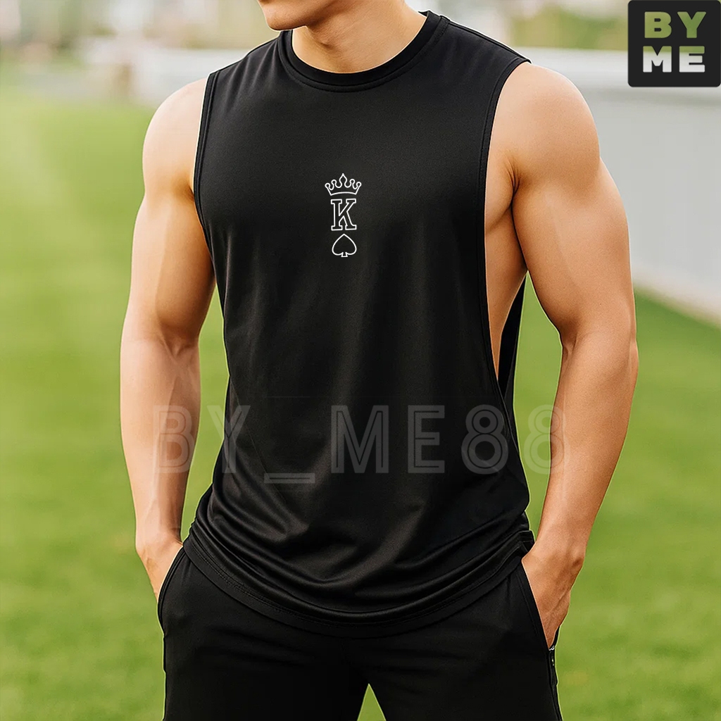Jual Singlet Gym Fitness Low Cut Pria Kaos Pria Baju Olahraga Motif ...