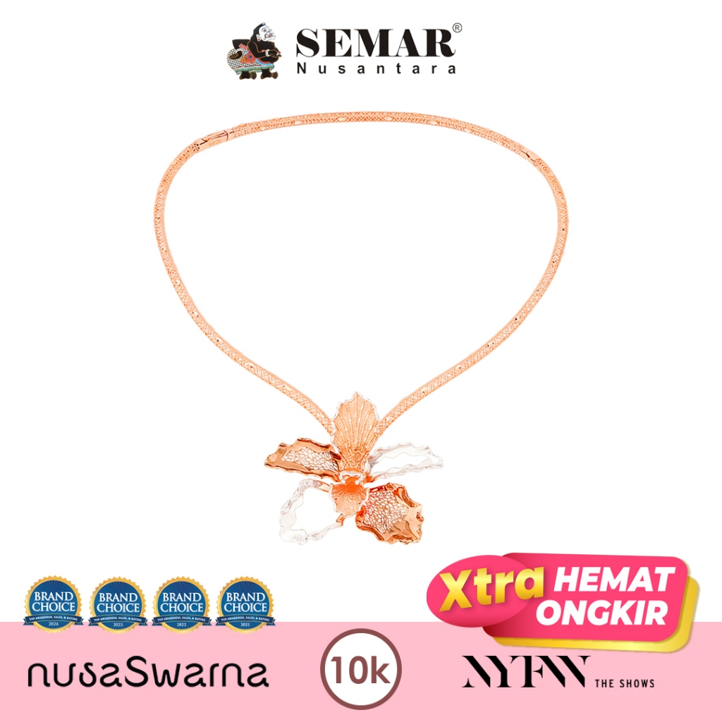 Jual Kalung Emas Royal Orchid Of Merapi NusaSwarna Collection Gold 10K ...