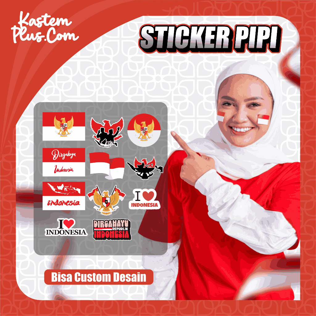 Jual [60 Pcs] Sticker Pipi Bendera Merah Putih Kemerdekaan Indonesia ...