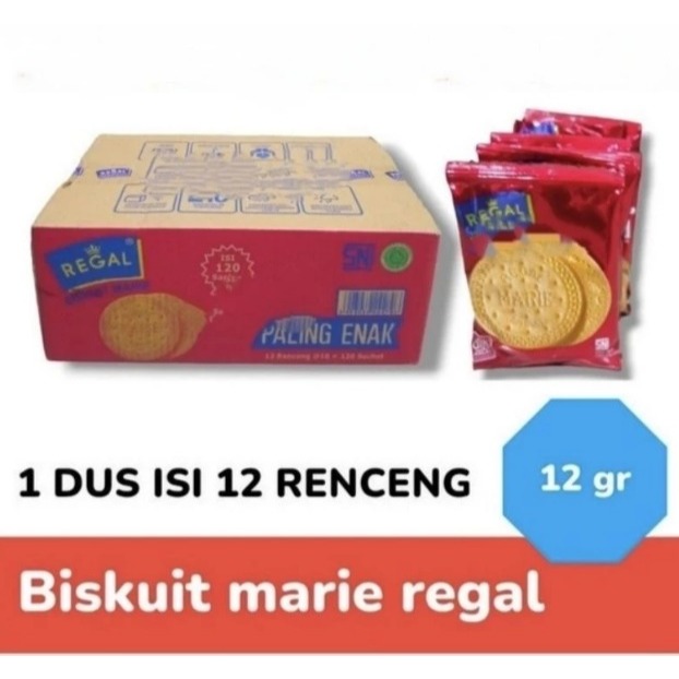 Jual Biskuit Marie Regal Sachet 12gr 1 dus isi 120 Pcs | Shopee Indonesia
