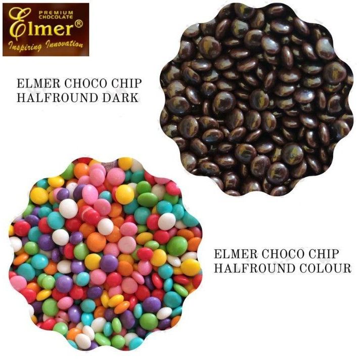 Jual [ Repack ] Elmer Choco Chips HR 250Gr | Chocochip Dark & Warna ...
