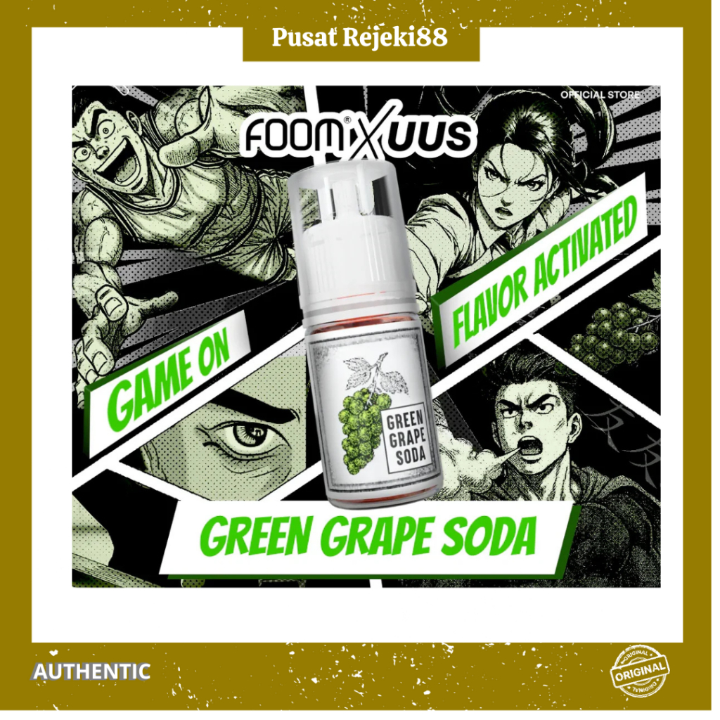 Jual Liquid Foom Green Grape Soda Salt Nic 30mg 30ml Collab Foom x Uus ...