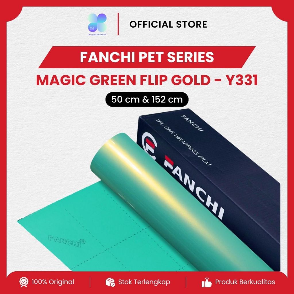 Jual Fanchi Stiker Skotlet Green Flip Gold PET Y331 Lembayung Magic ...