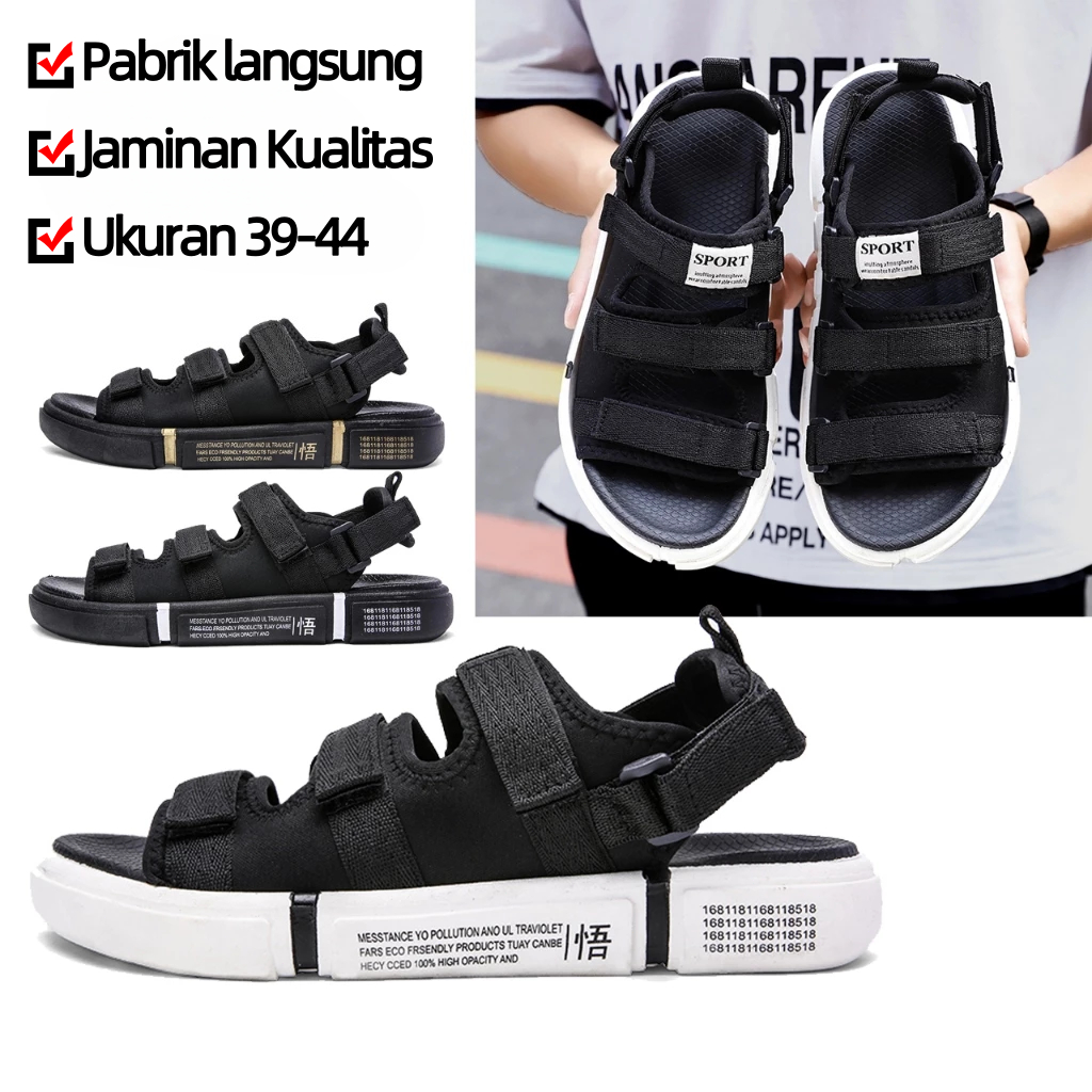 Jual Sandal Pria - Tali Bahu Bisa Dilepas Sepatu Sandal Pria Korean ...