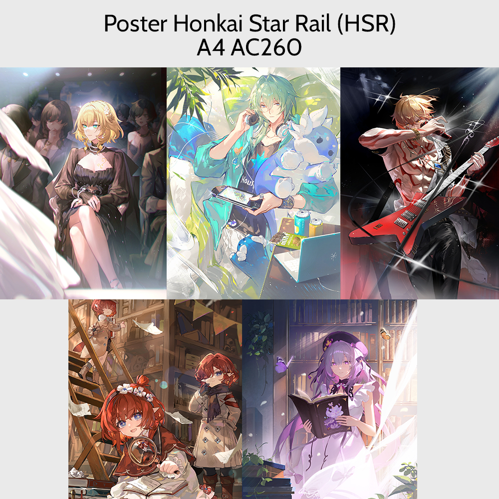 Jual [HSR] Koleksi Poster A4 Honkai Star Rail HSR Concert Amphoreus ...