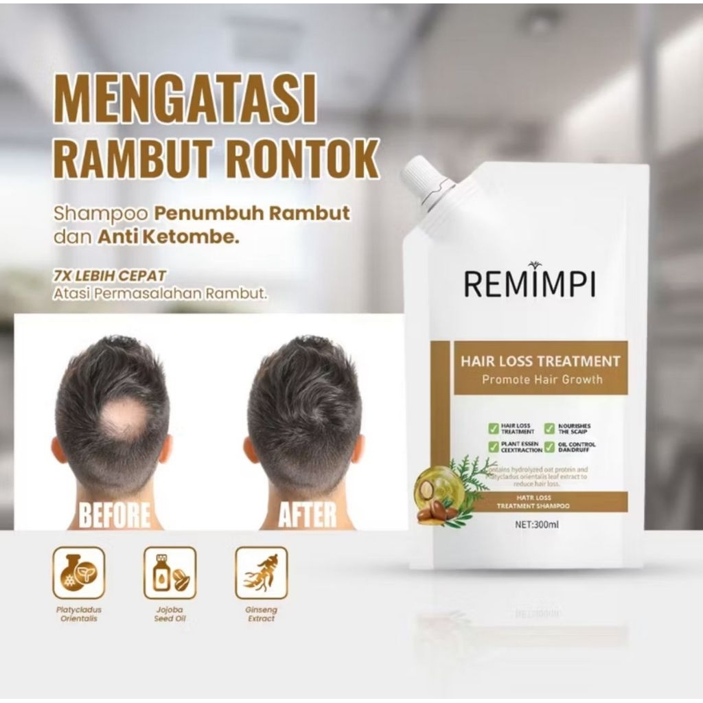 Jual [PROMO] REMIMPI SHAMPOO ANTI HAIR FALL HAIR TREATMENT SHAMPOO ...