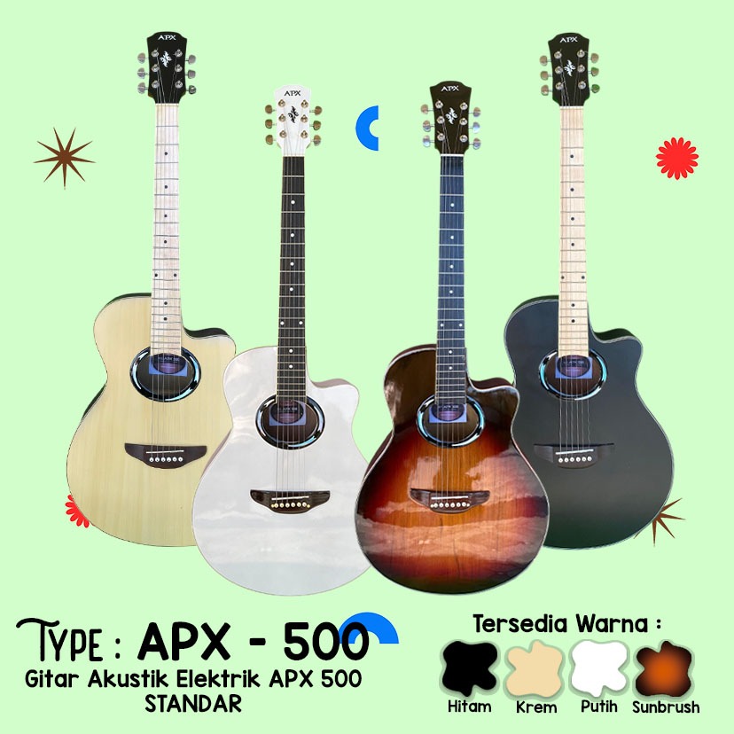 Jual Gitar Apx STANDAR Akustik Elektrik 7545R Bergaransi Bonus Lengkap ...