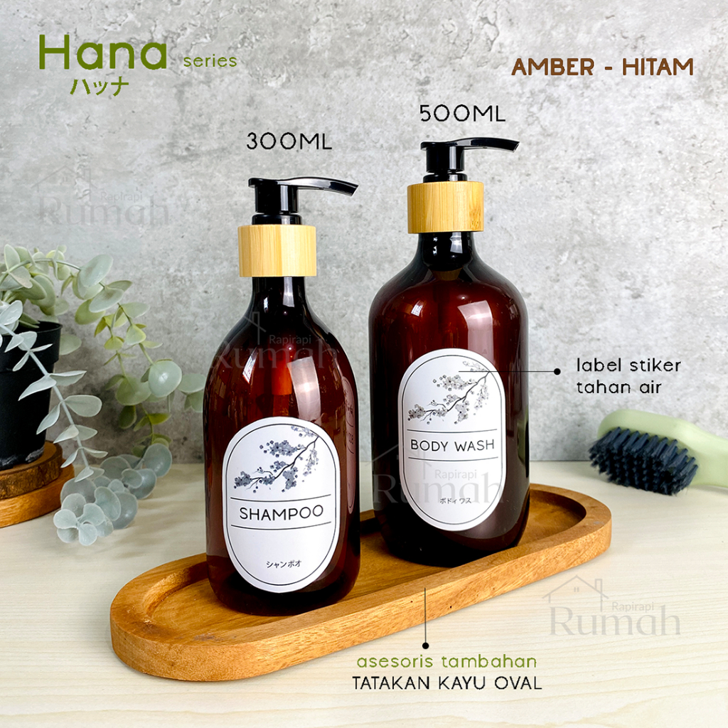 Jual HANA AMBER 300 500ML - Botol Plastik Refill Dispenser Sabun Cair ...