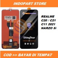 Jual LCD TS SHINESTAR REALME C20 / C21 / C11 2021 / NARZO 50i BLACK | Shopee Indonesia