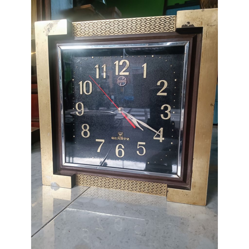 Jual Jam Dinding Lawas TELESONIC Quartz Japan | Shopee Indonesia