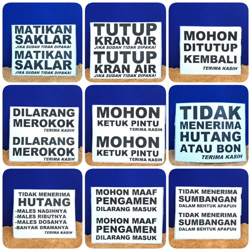 Jual STIKER STICKER kertas thermal dilarang merokok diawasi cctv 24 jam ...
