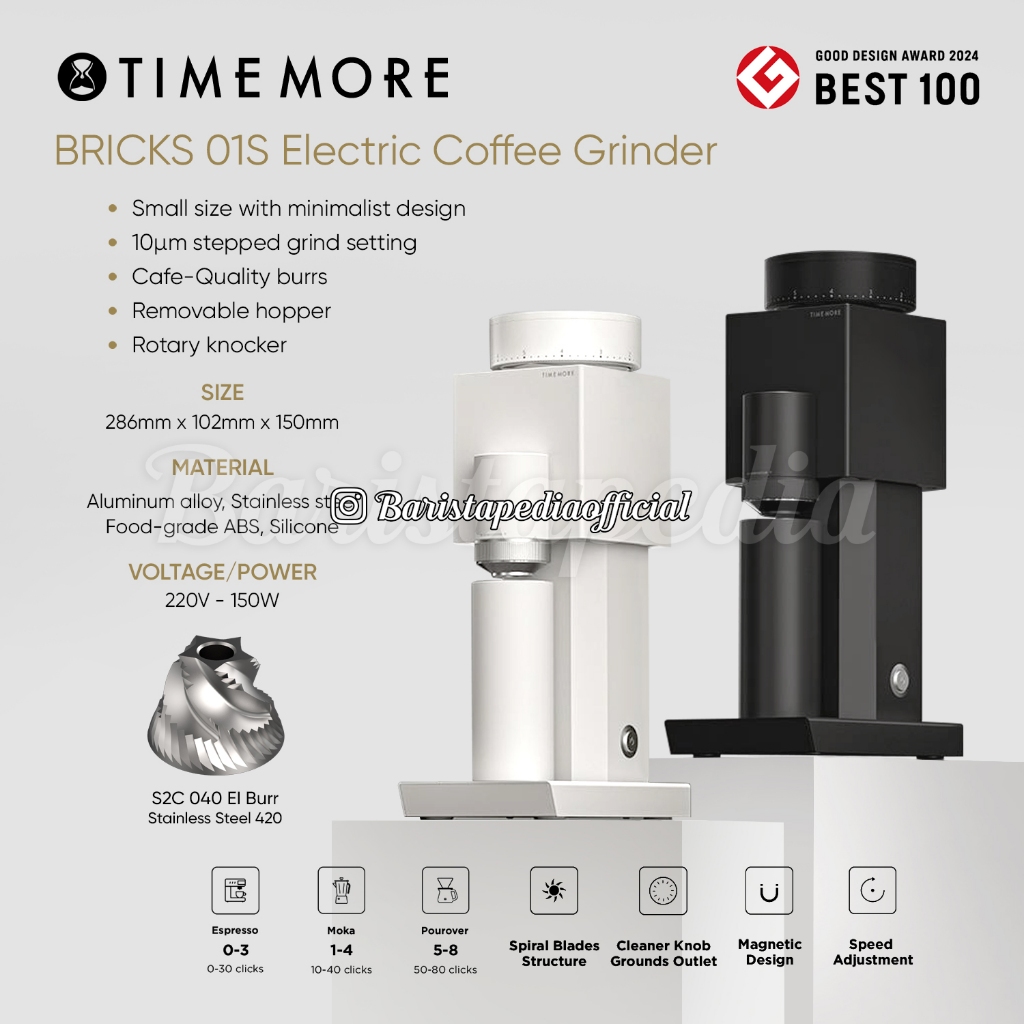 Jual Timemore Bricks 01s Electric Coffee Beans Grinder | Alat Giling ...