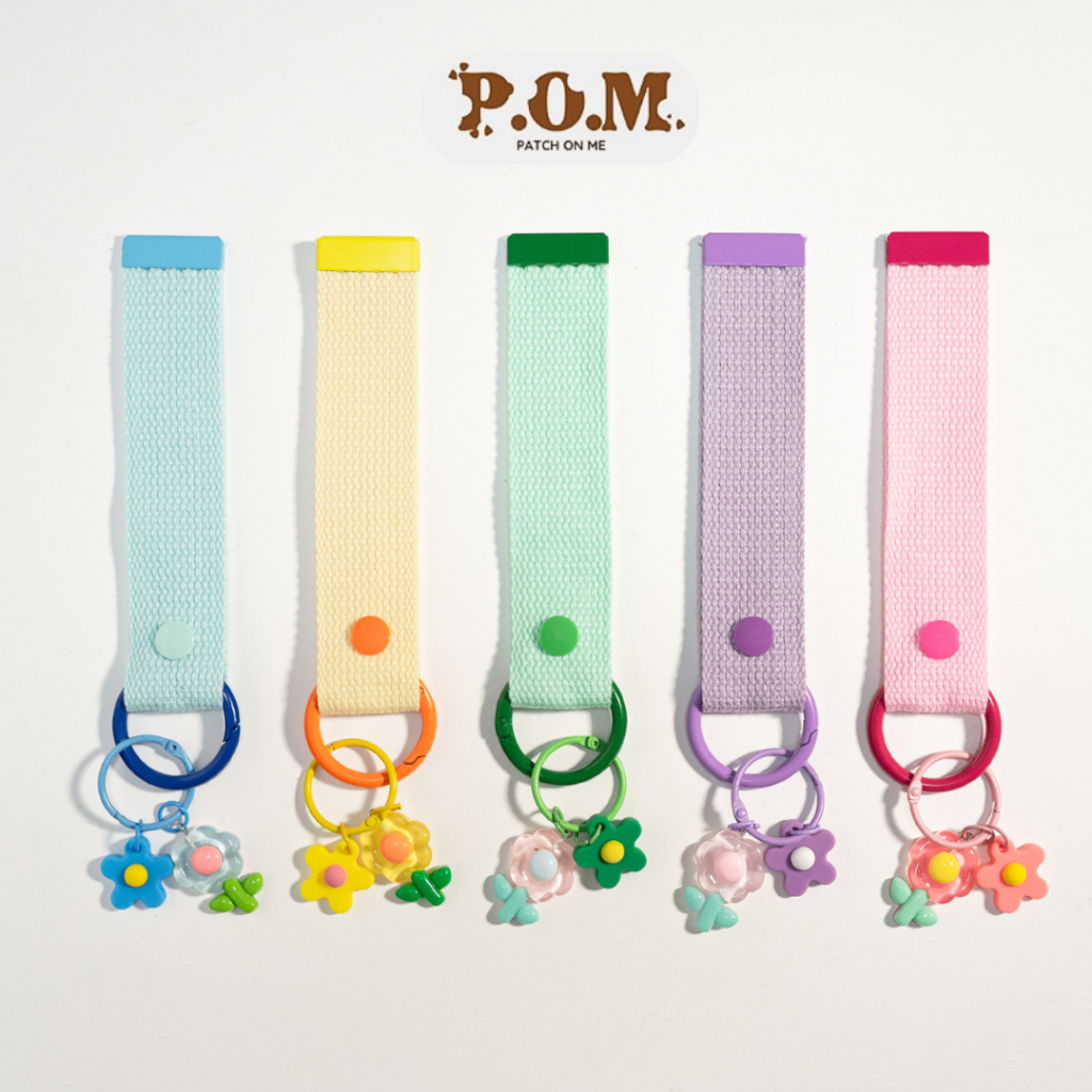 Jual POM Keychain bag / Webbing strap / Bag Tag Color / Gantungan ...