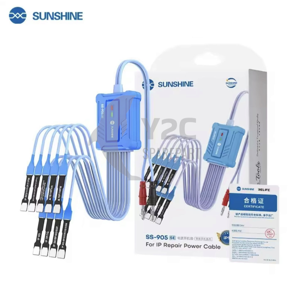 Jual KABEL POWER SUPPLY SUNSHINE SS-905 SE UNTUK IP 6 - 16 PRO MAX / ALAT SERVIS SERVICE HP ...