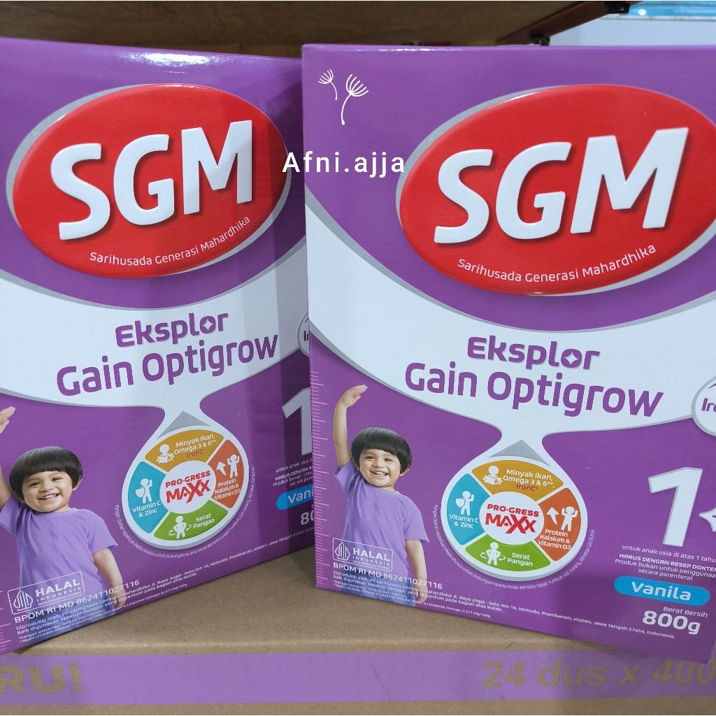 Jual SGM EKSPLOR GAIN OPTIGROW 1+ VAN 800G | Shopee Indonesia