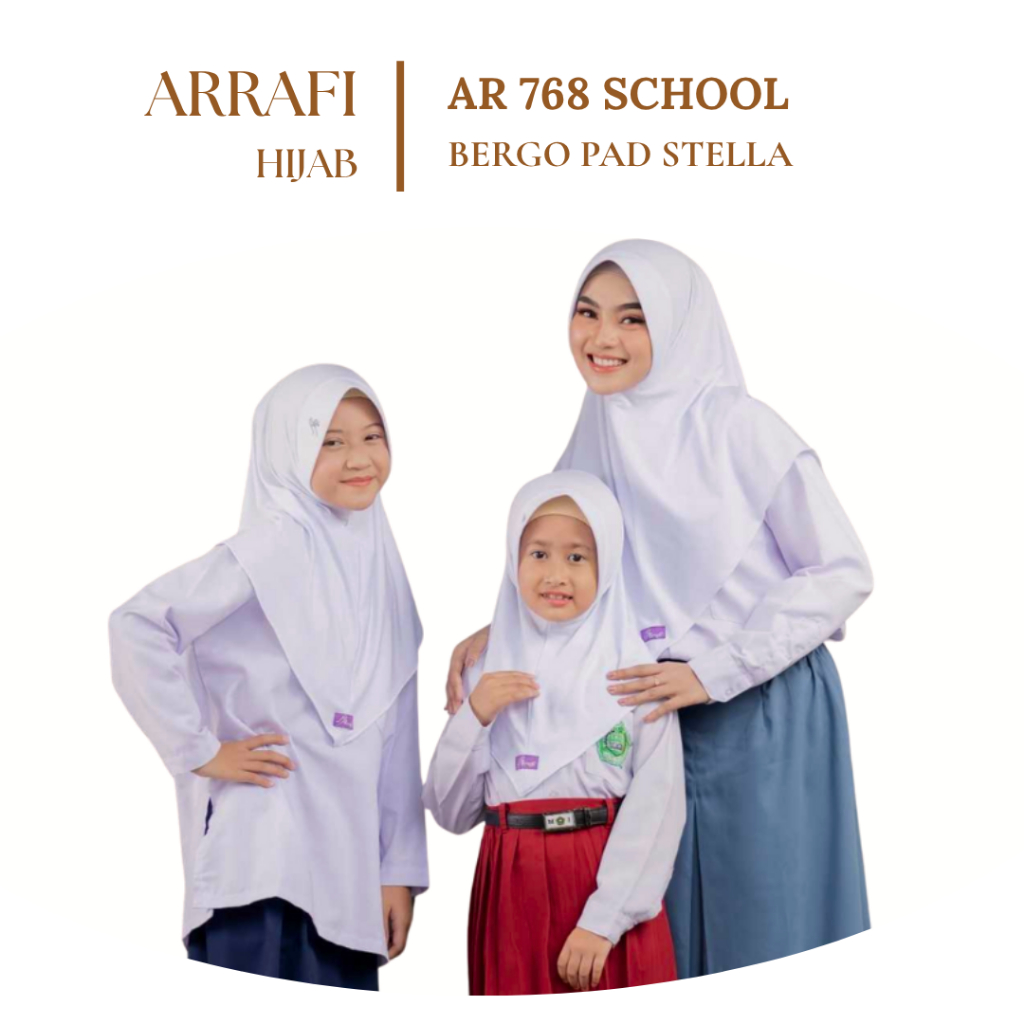 Jual Kerudung Sekolah Bergo Hamidah Arrafi AR 768 Hijab Pinguin Anak SD ...