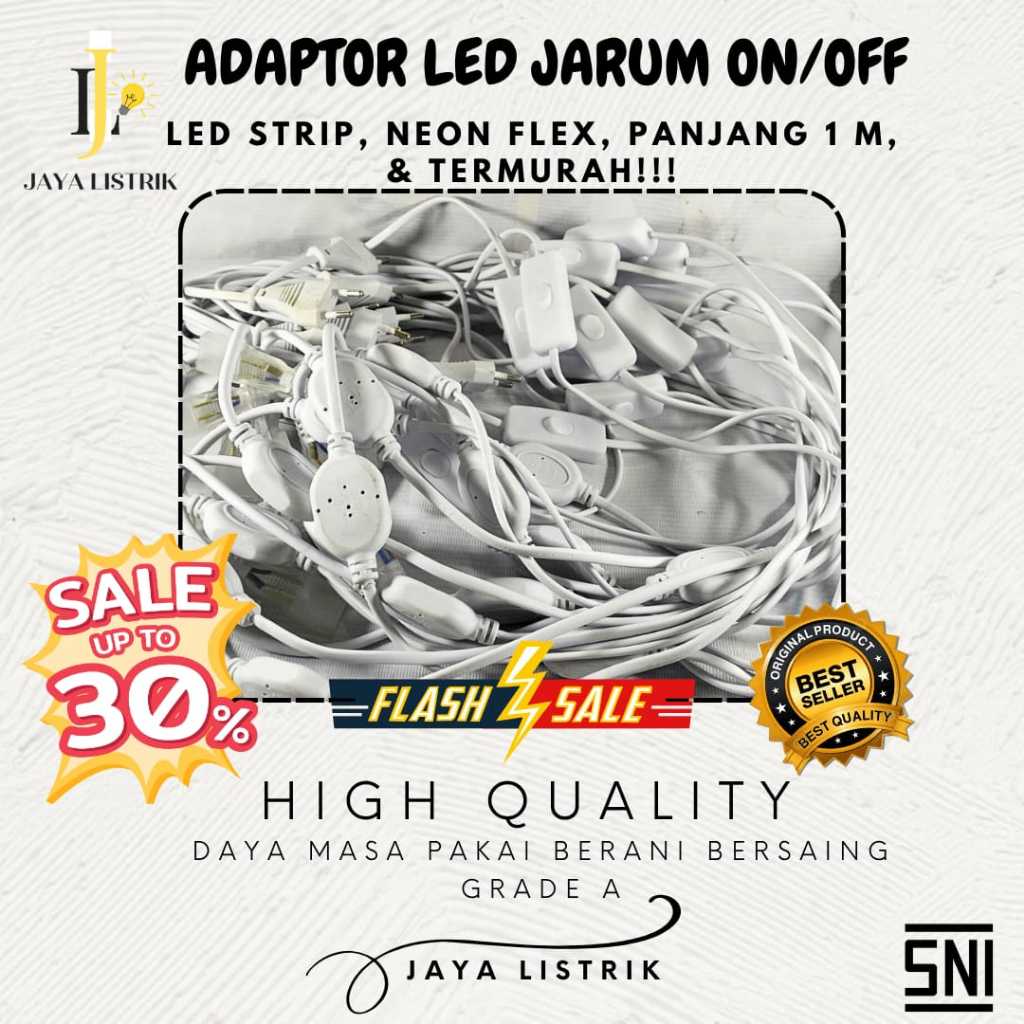 Jual JAYA LISTRIK - SOCKET ADAPTOR PANJANG 1,2M UNIVERSAL NEON FLEX DAN ...