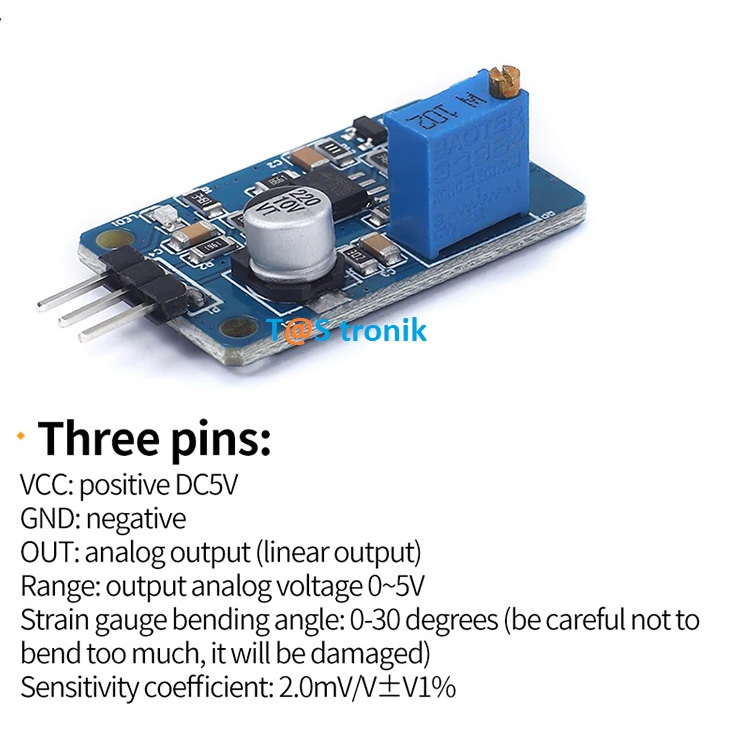 Jual Modul Amplifier Strain Gauge Module Sensor Bending Strain Gauge Y3 ...