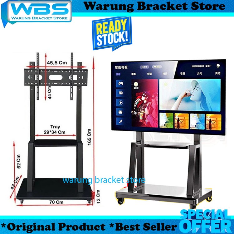 Jual Bracket TV stand/Bracket Stand TV/Bracket Standing TV LED Dorong ...