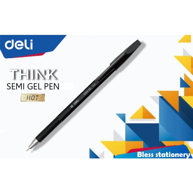 Jual Deli Semi Gel Pen Pulpen Pena semi gel bolpoint Ballpoint tinta ...