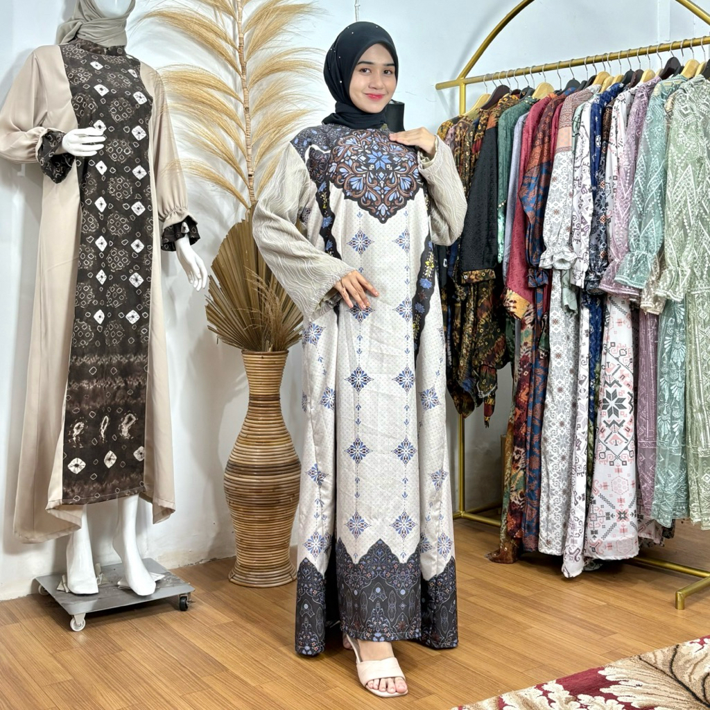 Jual GAMIS JUMPUTAN HANDMADE PREMIUM BATIK ETNIK PALEMBANG SERIES IVORY | Shopee Indonesia