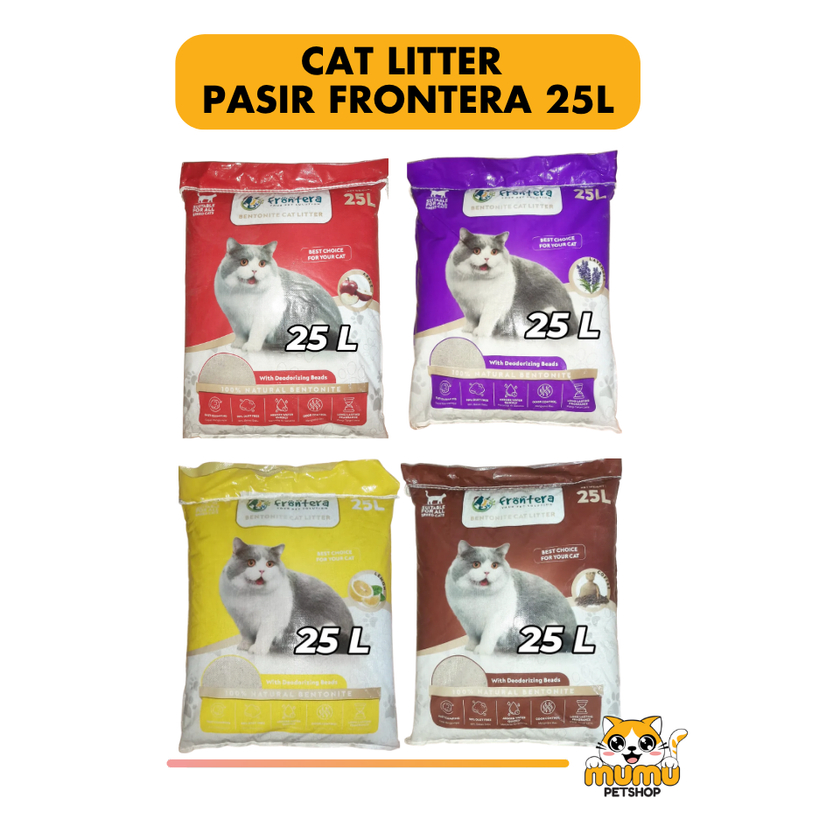 Jual PASIR KUCING FRONTERA 25L - Pasir Kucing Gumpal Wangi Bentonite ...