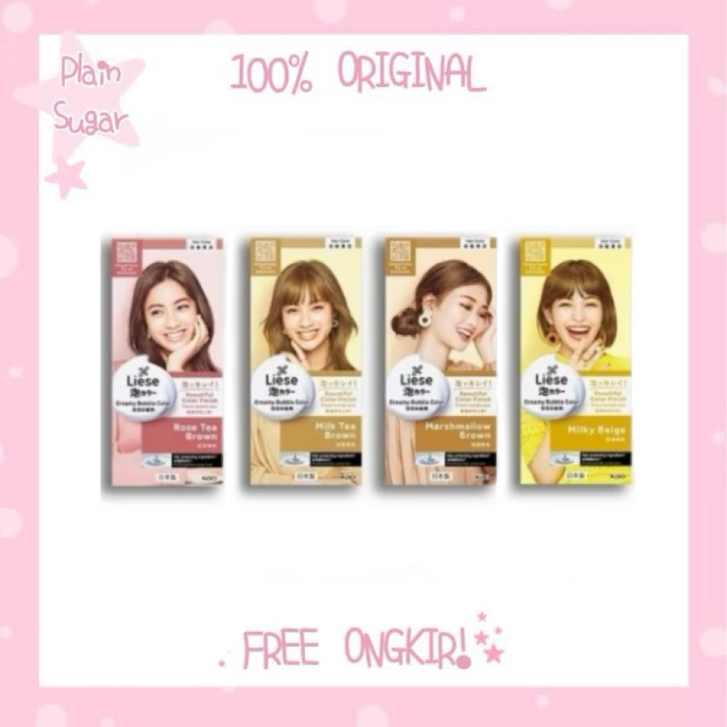 Jual (NEW) Liese Creamy Bubble Hair Color Rose Tea Brown / Milk Tea ...