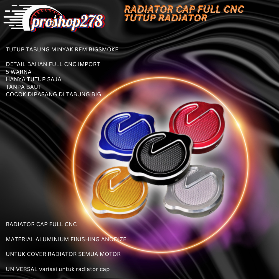 Jual RADIATOR CAP CNC TWO TONE PREMIUM TUTUP CAP RADIATOR TOPI TUTUP ...