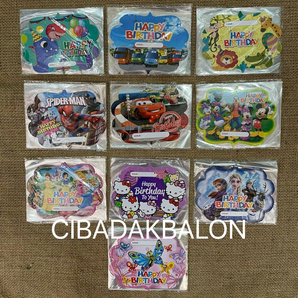 Jual Kartu Undangan Pesta Ulang Tahun Karakter / Kartu Undangan HBD ...