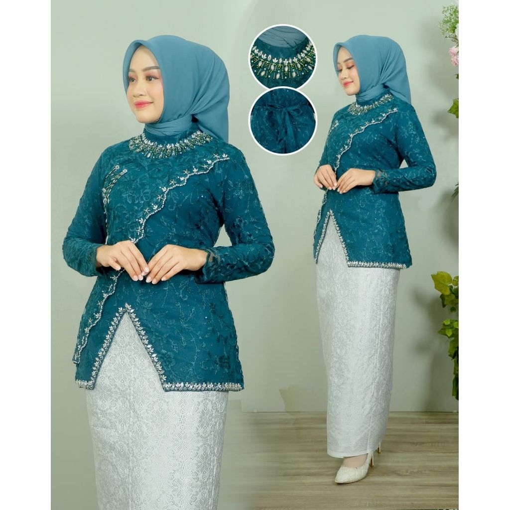Jual SM Kebaya / Kebaya Shaumy Payet Setelan Songket Lilit / Kebaya ...