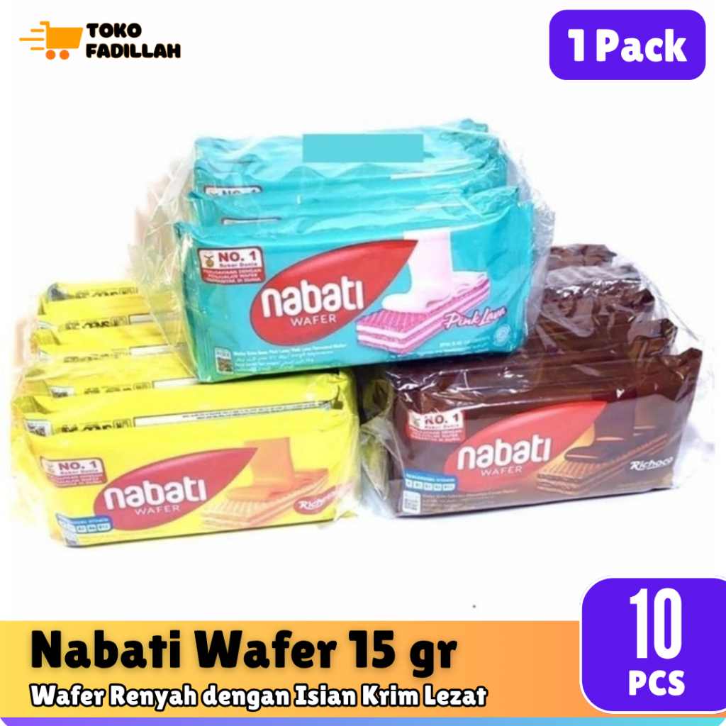 Jual Nabati Wafer 1000-an 15gr x 10 pcs [1 Pack] - Aneka Rasa | Shopee ...