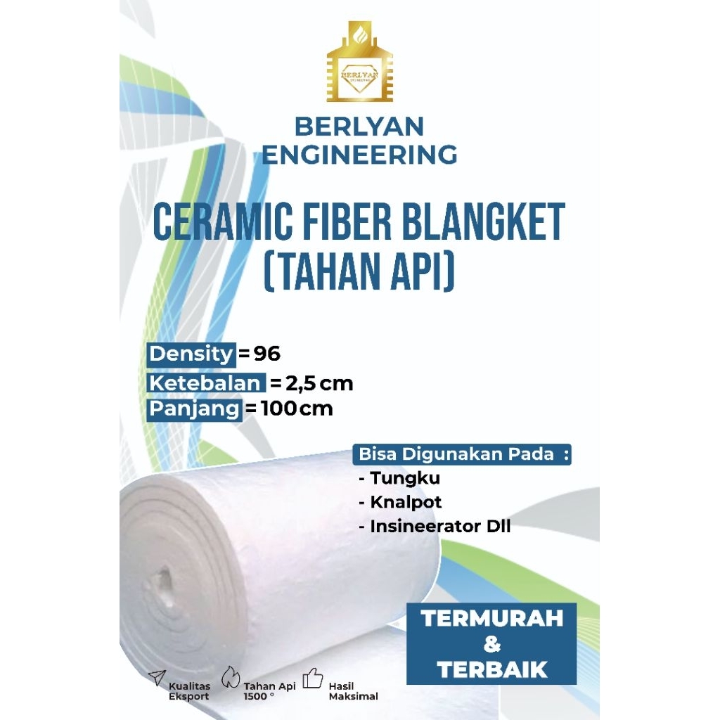 Jual Ceramic Fiber Blanket TAHAN API (BUKAN HANYA TAHAN PANAS) 1200 ...