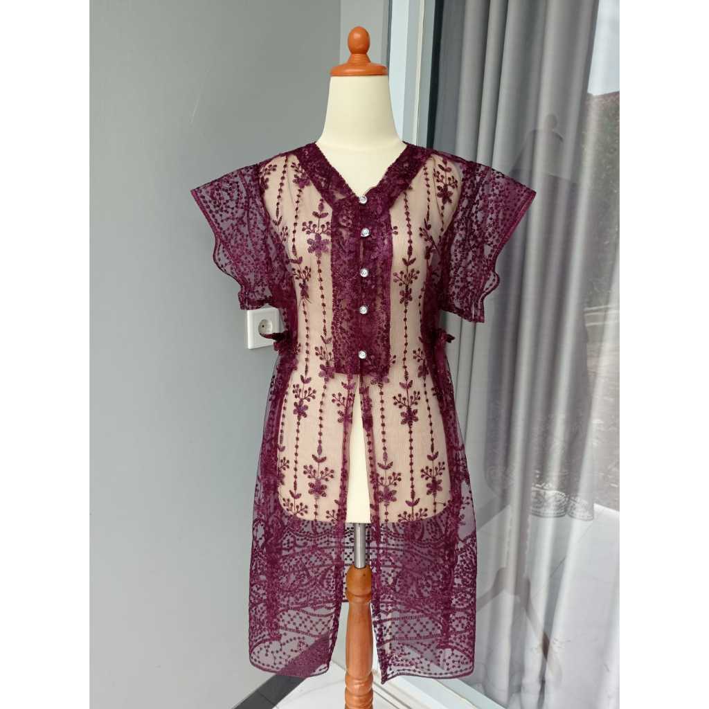 Jual Outer kebaya - kebaya brukat tille - Luaran kebaya wanita | Shopee ...